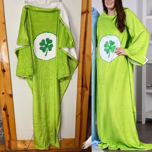 Care Bears | Other | Care Bears Good Luck Bear Wearable Throw Blanket ...